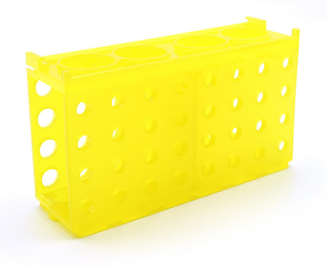 4-Way Tube Rack, Yellow - Laboratory Disposable Products